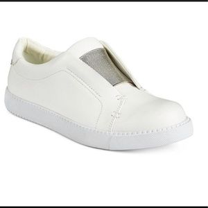 Bar III Shoes | Gal White Zipper Retro Slip On Sneaker | Poshmark